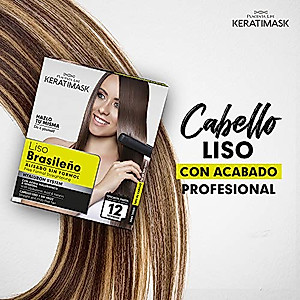 PLACENTA LIFE KERATIMASK Brazilian Straightening Kit with Keratin and Hyaluronic Acid - Keratin Treatment- Get a perfect smooth, shiny and silky- Formaldehyde FREE