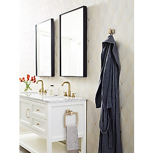 Amerock BH36030CZ | Champagne Bronze Single Robe Hook | 2-1/8 in. (54 mm) Length Towel Holder | Revitalize | Towel Hook for Bathroom | Bathroom Hardware | Bath Accessories