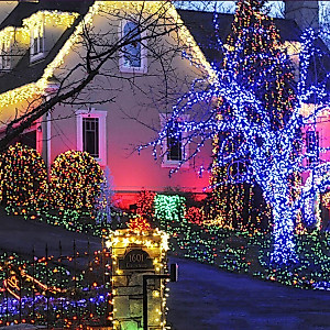 Hann LED Solar String Lights, 39ft 100 LEDs 8 Working Modes Ambiance Lighting for Outdoor Patio Lawn Landscape Fairy Garden Home Wedding Holiday, Waterproof (100 LED Fairy Lights Multi-Color)