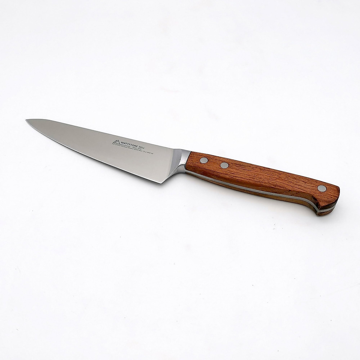 Utility Knife 5.5 Inch - MATTSTONE HILL Small Kitchen Knife, Compact Chef Knife, Petty Knife, German Steel, Wood Handle