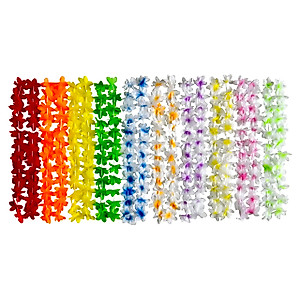 swufelKu Hawaiian Luau Leis 50PCS for Adults and Kids Party Favour Supplies Decoration