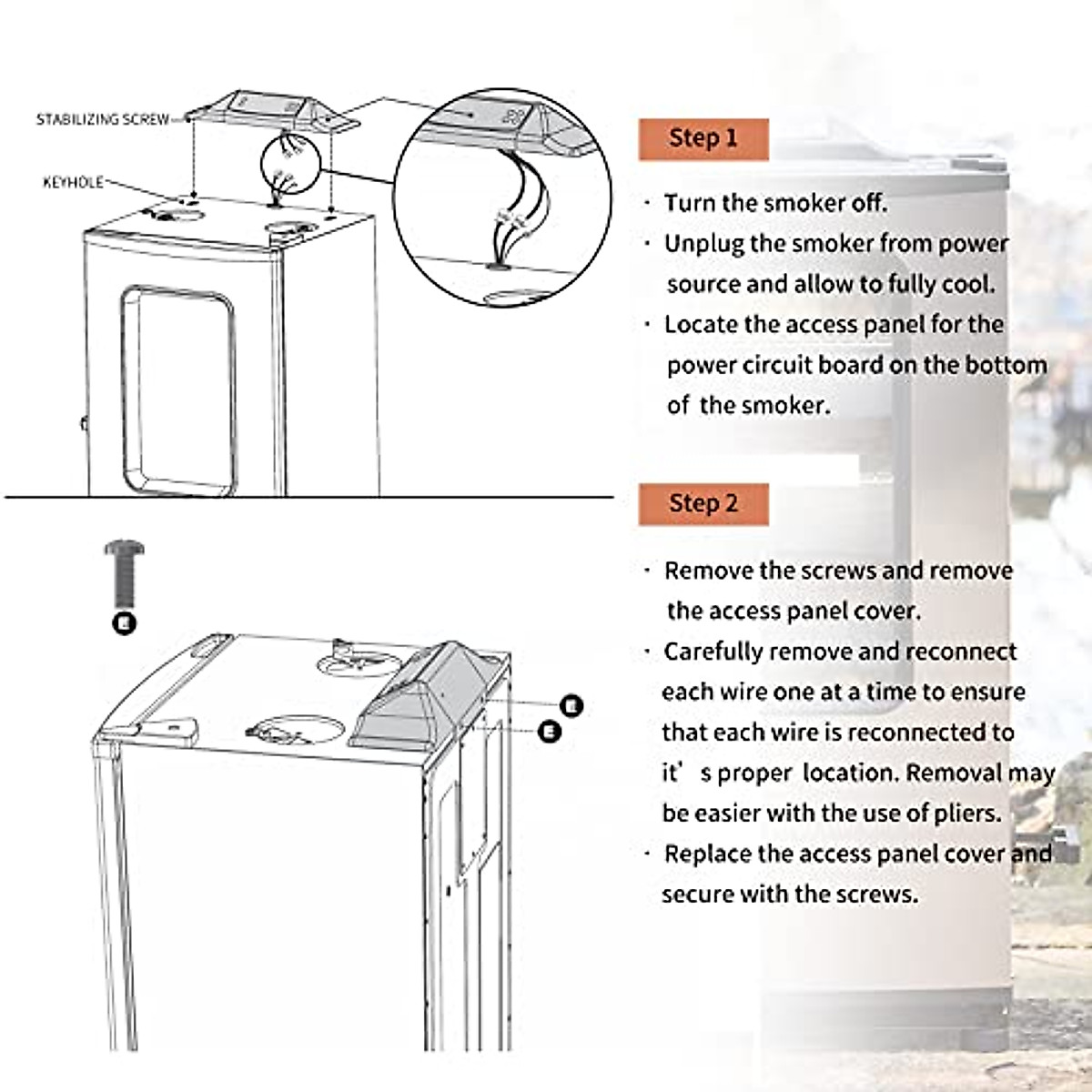 9907180015 Controller Replacement Part Compatible with Masterbuilt Bluetooth Digital Electric Smoker, Digital Control Panel for: MB20074719, MB20073519, MB26073519, MB20073119, MB25073519, etc.