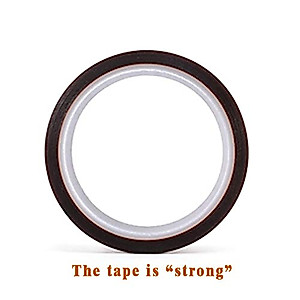 2 Rolls 10mm X 33m 108ft Heat Tape,Adhesive Heat Resistant / Transfer Tape, Heat Vinyl Thermal Sublimation Press Tape,No Residue ,Electronics,Soldering,Circuit Board