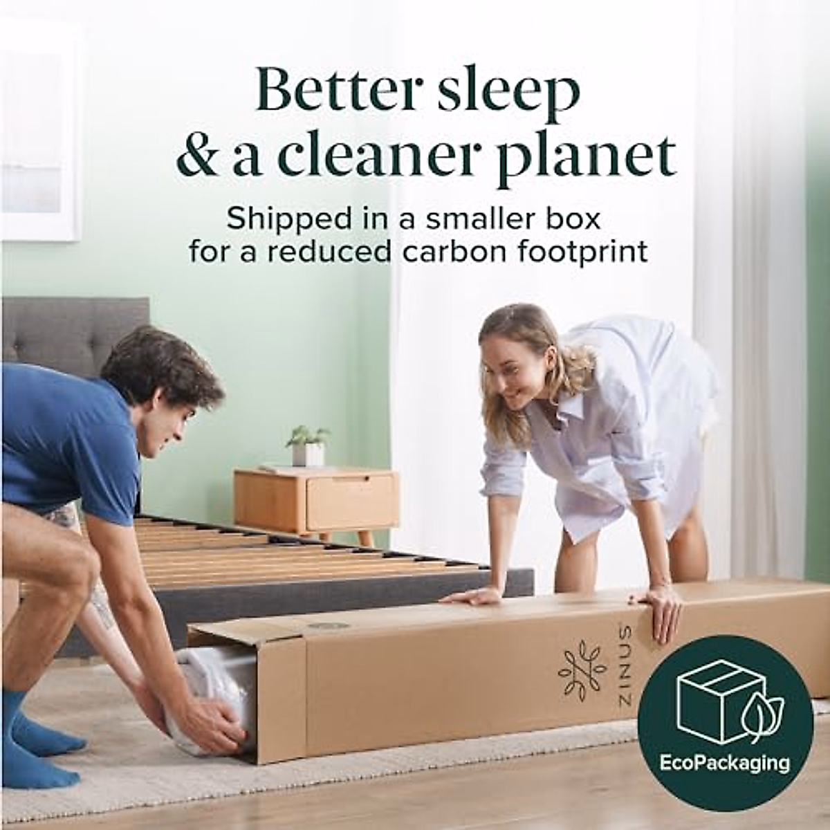 ZINUS 10 Inch Foam and Spring Hybrid Mattress [New Version], Twin, Fiberglass Free, Medium Firmness, Durable Support, Certified Safe Foams & Fabric, Mattress in A Box