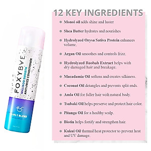 Foxybae Maliboo Smooth Anti-frizz Conditioner | 12-in-1 Blend Deep Moisture Conditioner - Cleanse & Calm Frizzy Hair - Perfect for Thick, Dry Hair | Sulfate-Free, Paraben-Free, Cruelty-Free (10 Fl Oz)