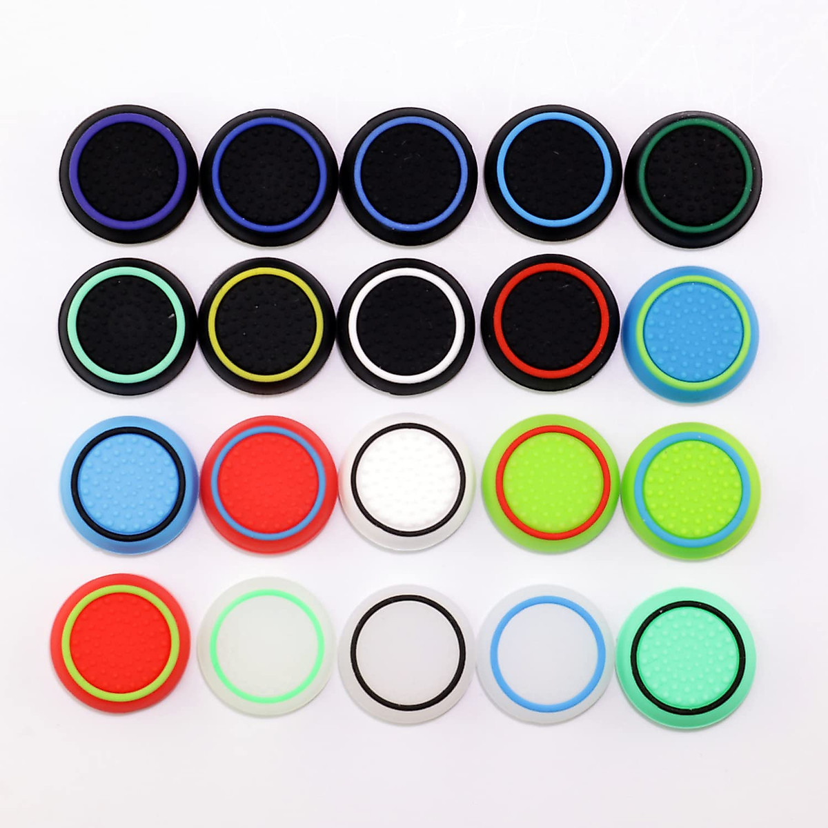 2pcs Silicone Thumb Stick Grips Cover for PS5 PS4 PS3 PS2, for Xbox 360, for Xbox One Analog Joystick Thumbstick for Xbox Series S X (B)