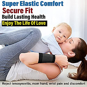 KEKING® Compression Wrist Sleeves for Women Men, 1 Pair, Premium Wrist Support Bands for Carpal Tunnel, Improve Circulation & Recovery, Tendonitis, Tennis, Sports - Wrist Brace Wrist Wraps, Black S