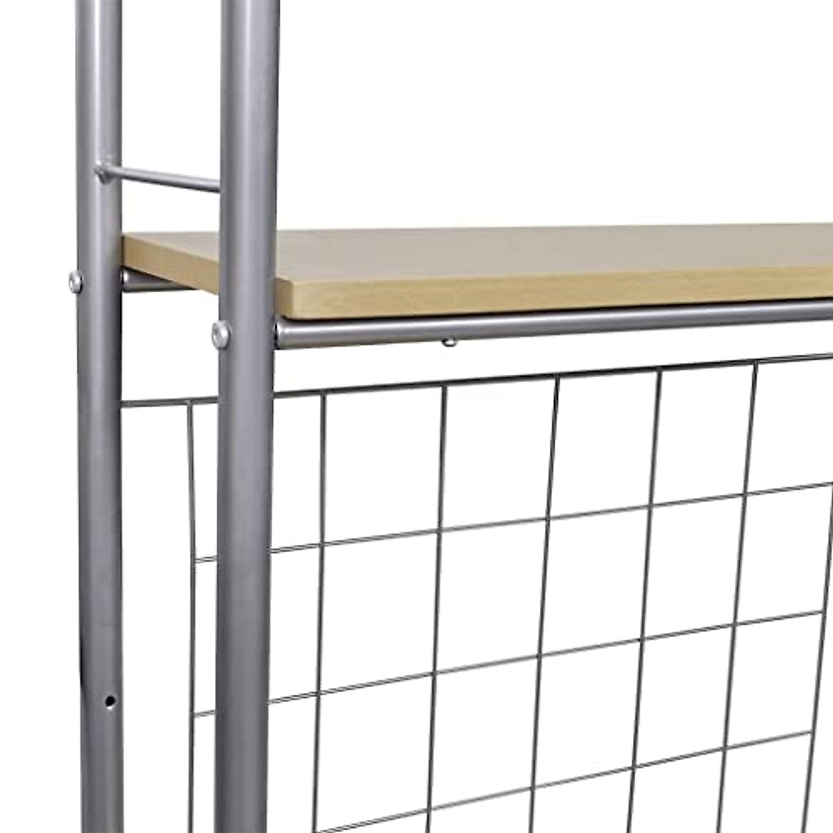 GOLINPEILO Foldable Breakfast Bar Set with 2 Chairs, MDF Table with 2 Shelves and Two Chairs with Steel Frame for Dining Room Kitchen Bar Breakfast