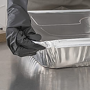 Restaurantware LIDS ONLY: Foil Lux Foil Pan Lids 25 Oven-Ready Foil Tray Lids -Fits Full-Size Steam Table Lids Freezable Silver Aluminum DisposableTurkey Pan Lids Pans Sold Separately
