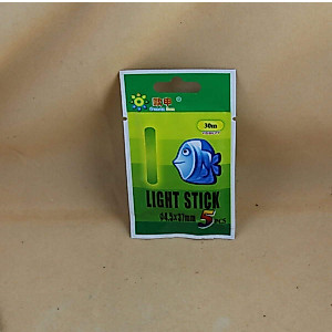 Brccee AC 250 Pieces (50bags) 4.537mm Float Glow Stick Night Fishing Green Fluorescent Light