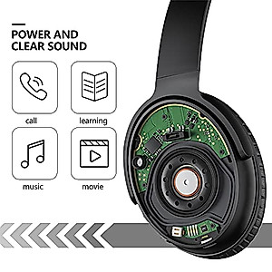 Maxshop USB Computer Headset with Microphone, Comfort-fit Office Computer Headphone with On-Line Volume Control, Over-The-Head Headset for Webinar Laptop Call Center Students Online Study