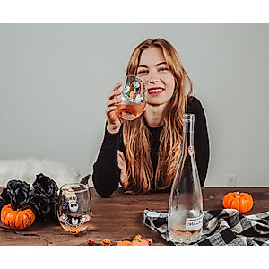 Disney The Nightmare Before Christmas 20-Ounce Stemless Wine Glasses | Set of 2