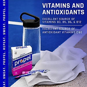 Propel Powder Packets Grape, With Electrolytes, Vitamins and No Sugar, 10 Count (Pack of 12) (Packaging May Vary)