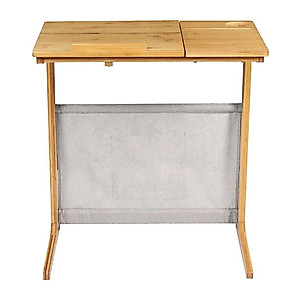 VBSQ Bamboo Laptop Desk Table End Side Table Angle Adjustments Top Tray Home Office Mikalo Home Office Office Furniture Standing Desk Computer Desk Stand up Desk Gaming Desk Standing Desk Office