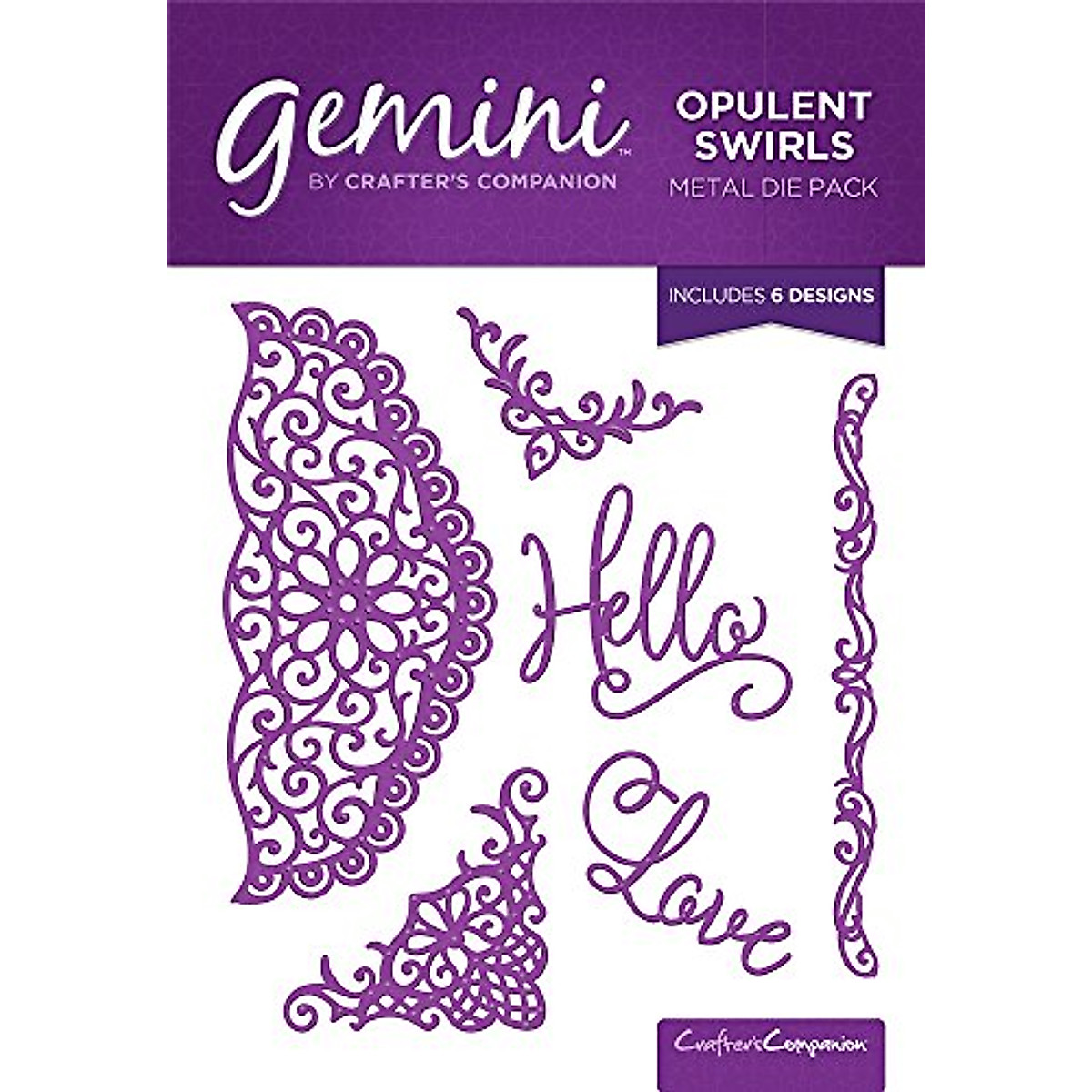 Gemini Twin-Function Cutter & Embosser Crafter's Companion Junior Jnr Portable Die Cutting and Embossing Machine, White & Tote Bag, Purple