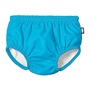 Made in USA Baby Girls and Boys Swim Diaper Cover Reusable Leakproof for Swimming Pool Lessons Beach, Turquoise, 12-18 Months