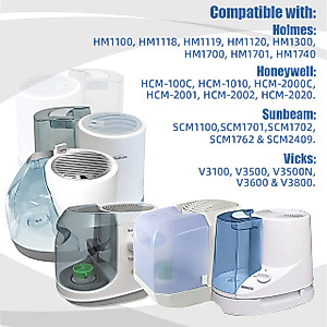 Ximoon HWF62 Humidifier Filter A Replacement for Holmes & Sunbeam Humidifier Filter Models HM1701, HM1761, HM1300 & HM1100; Compare to Part # HWF62, HWF62D (2)