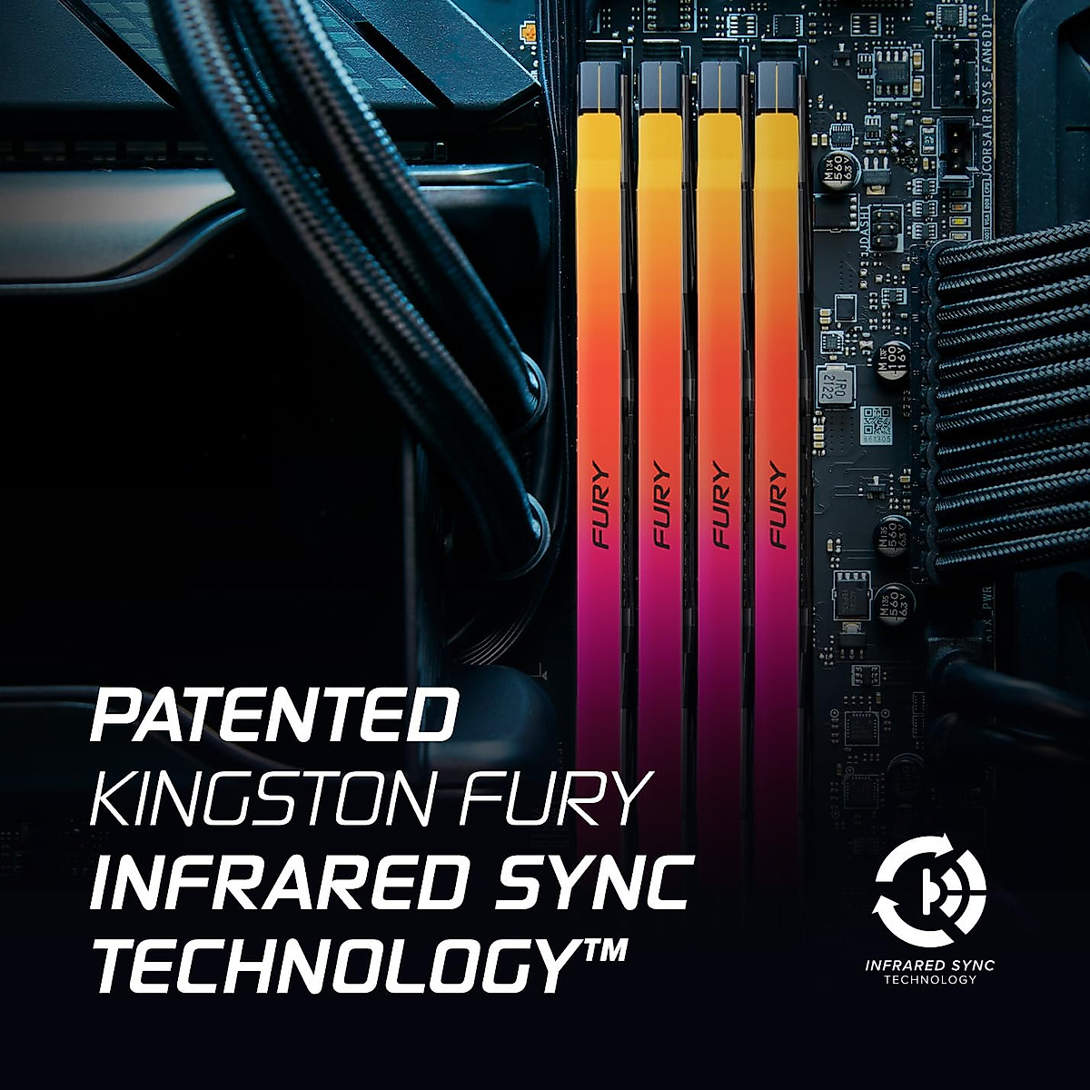 Kingston FURY Renegade RGB 32GB (2x16GB) 6400MT/s DDR5 CL32 DIMM Desktop Memory (Kit of 2) | Intel XMP 3.0 | Overclocking Stability | KF564C32RSAK2-32