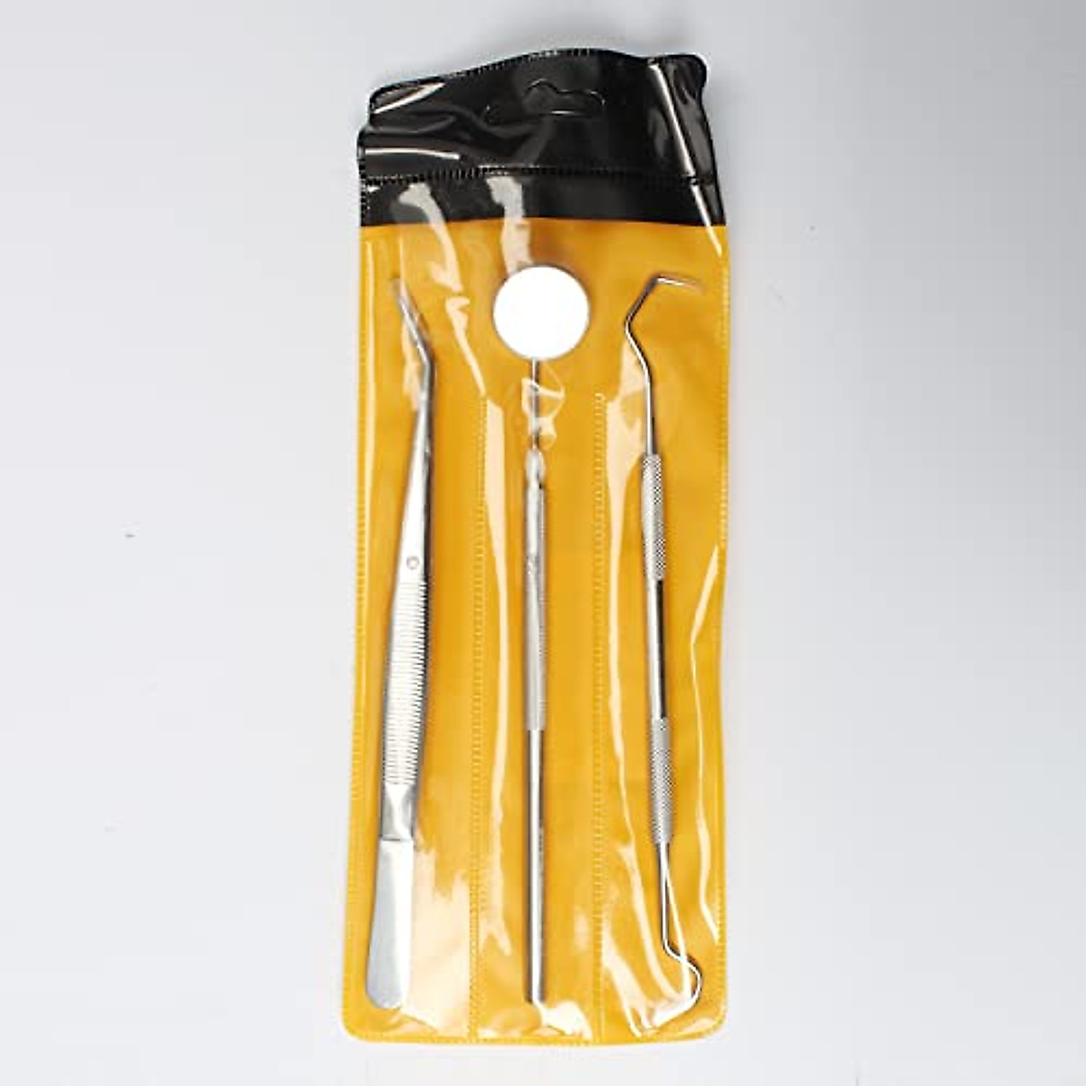 Sihuuu Dental Tools Personal Teeth Cleaning Tools with Stainless Steel Dental Scraper Pick Mouth Mirror Set Tooth Tartar Plaque Scraper Remover