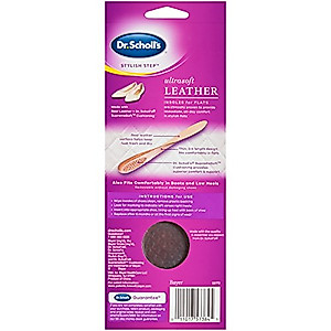 Dr. Scholl's Ultrasoft Leather Insoles for Flats (Women's 6-10) // All-Day Comfort with Massaging Gel plus a Real Leather Surface