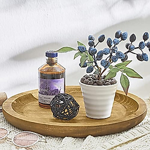 Athaliah Round Wooden Tray Small Decorative Trays,12.5''Small Wood Serving Tray Rustic Round Wood Decorative Tray Farmhouse Candle Holder Tray for Kitchen Counter Home Decor