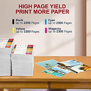 Tounker 046 046H Standard Yield Toner Cartridge Replacement for Canon 046 046H Toner Cartridge ImageClass MF733Cdw, MF731Cdw, MF735Cdw, LBP654Cdw Printer Ink, 4 Pack (Black, Cyan, Magenta, Yellow)