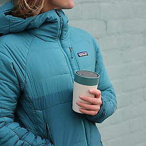 Circular & Co Insulated Reusable Coffee Cup - 8oz/227ml - Small Travel Mug - 100% Leakproof & Lockable - Push Top, One Hand Open, 360 Drinking Coffee Tumbler - Recyclable - BPA Free, Dishwasher Safe