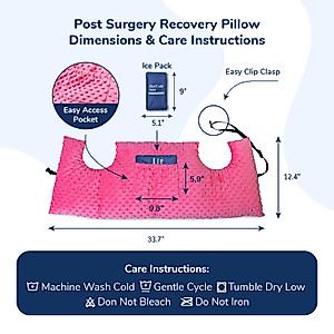 Mastectomy Pillow – Post Surgery Recovery Pillow after Breast Cancer, Breast Reduction, Caesarean Section Surgery- Chest Protector Belt Women – Breast Augmentation Post Surgery - Breast Cancer Gift