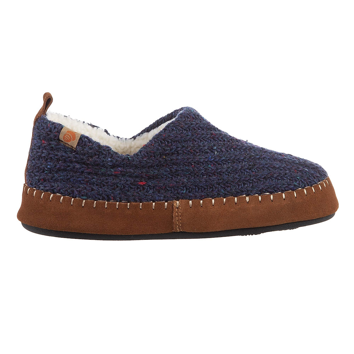 Acorn womens Camden Recycled Moccasin With Berber Lining Slipper, Navy Blue, 9-Aug US
