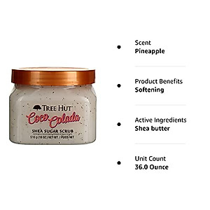 Tree Hut Sugar Body Scrub 18 Ounce Coco Colada (Pack of 2)