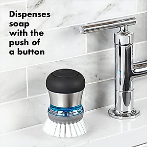 OXO SteeL Soap Dispensing Palm Brush
