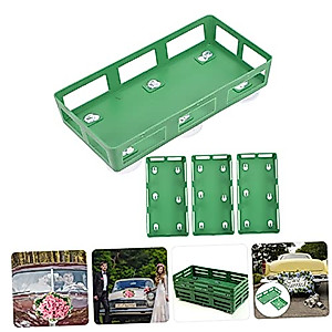 Garneck 4pcs Six-Claw Suction Cup for Wedding Car Fresh Flower Cage Flower DIY Stand Flower Cage Frame Wedding Floral Holder Wedding Flower Tray Plastic Florist Supplies Rectangle