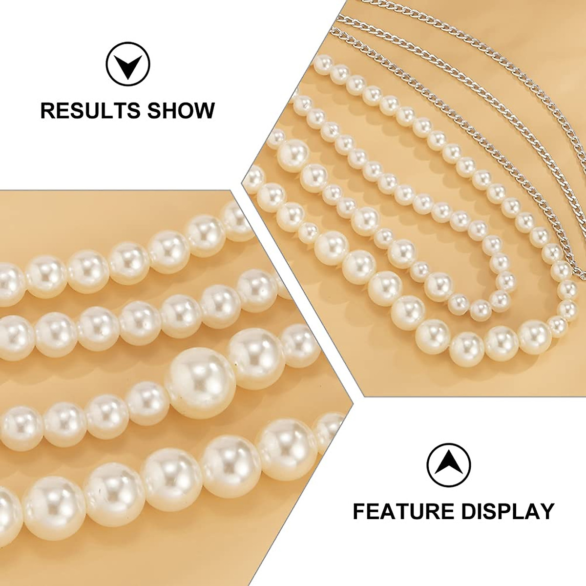 Holibanna Belly Waist Chain Pearl Waist Chain Belt Adjustable Multilayer Waist Chain Body Chain Accessory for Summer Beach Party Girls Women