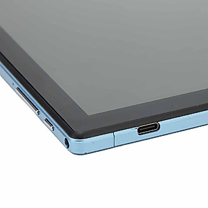 Pssopp HD Tablet, 10.1 Inch Tablet US Plug 100‑240V 2.4G 5G WiFi 6GB RAM 128GB ROM 10 (Blue)