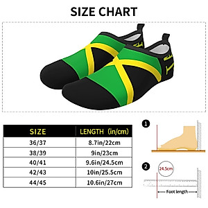 Men's Women's Jamaican Flag Water Shoes Barefoot Quick Dry Slip-on Aqua Socks for Yoga Beach Sports Swim surf