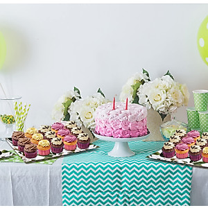 Gift Boutique 10 Disposable White Floral Serving Trays Large 10.75" X 15.75" Heavy Duty Rectangle Paper Cardboard Magnolia Tray for Dessert Platter Cupcake Display Birthday Party Tableware Supplies