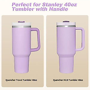 ZONYEE Snack Bowl for Stanley 40oz Tumbler with Handle, Silicone Reusable Snack Ring Snack Tray Fits for Stanley Cup 1.0/2.0, Suitable for Cinema, at Home or Outdoor, Orchid