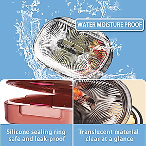 DDBONE 4 Pcs Hair Tie Container Small Portable Travel Cotton Swab Holder Flosser Dispenser with Lid Plastic Box Beads Storage Containers for Small Items, 3.94 x 2.76 Inch