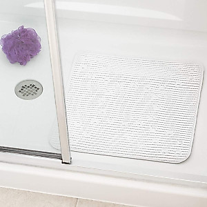 Clorox Cushioned Shower Mat, Non-Slip With Suction Cups, 21 x 21 Inches, White, 285343