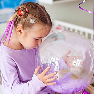 Ayfjovs Large Clear Balloons for Stuffing, 12PCS 26 Inch Fillable Big Bubble Balloons, Pre-Stretched Transparent BoBo Balloons for Valentines Decoration Baby Shower Wedding Birthday Party