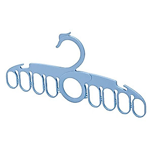 Multifunctional Hangers Creative Nonslip Hangers Saving Space Household Wardrobe Storage Hangers Metal Wash Tub (Sky Blue, One Size)