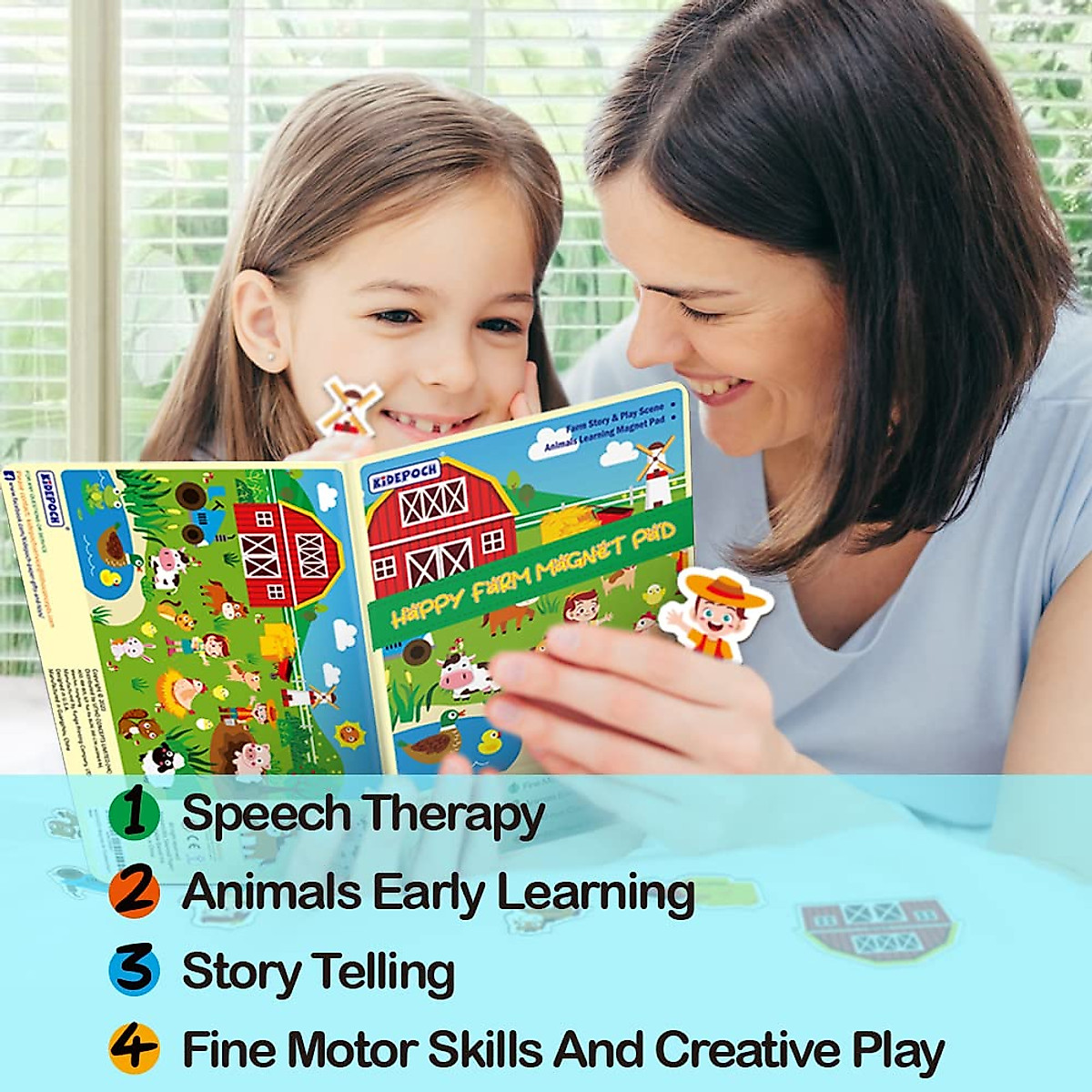 Magnetic Puzzles for Kids Ages 4-8, Travel Games for Toddlers Age 3-5, Educational Farm Theme Preschool Puzzles for Storytelling, Washable Toddler Magnets