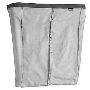 Brabantia - Bo Laundry Hamper Bag 2 x 12 Gal - Replacement Bag for Bo Laundry Hamper - Dual Compartments for Easy Sorting - Portable & Hygienic - Cotton Bag with Velcro Closing - Gray