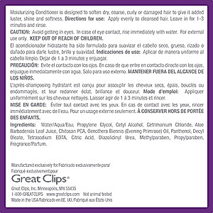 GREAT CLIPS Solutions Moisturizing Conditioner, 10oz |Repairs & Softens Damaged Hair | For Dry, Coarse, or Curly Hair