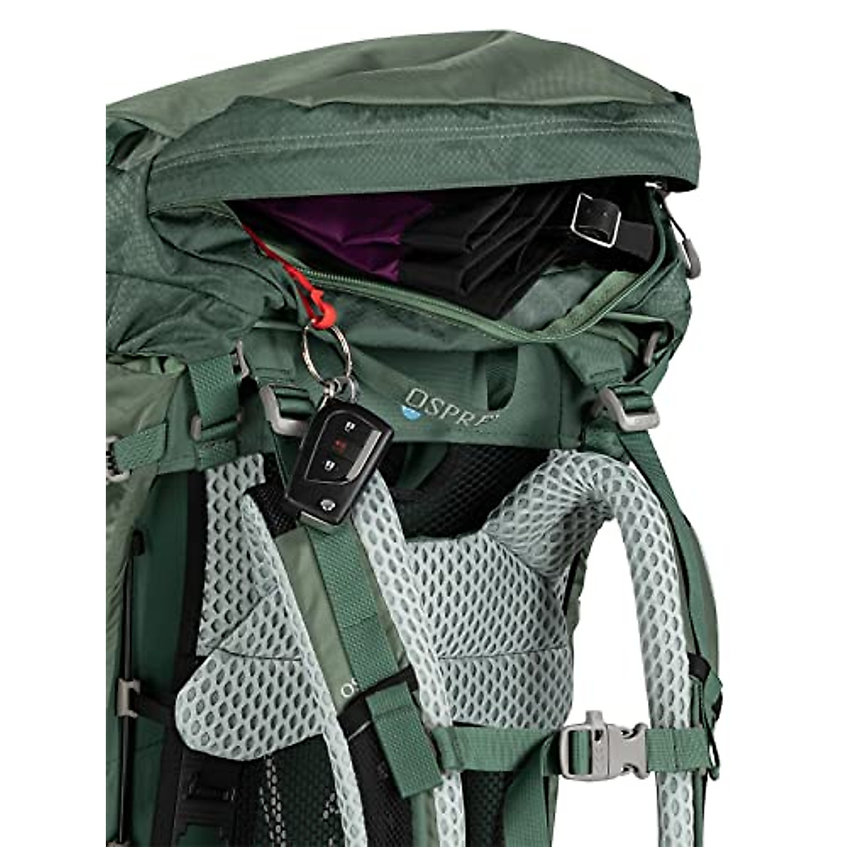 Osprey Aura AG LT 50L Women's Backpacking Backpack, Black, WM/L