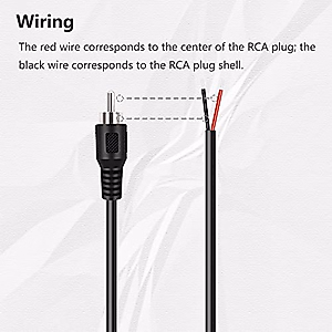 Bolvek 4 Pack RCA Male to Speaker Wire, RCA Male Plug Adapter Connector to Bare Wire Open End Audio Cable for Amplifier Audio Video Receiver Speakers
