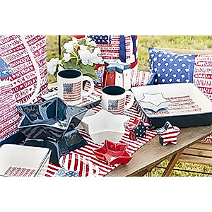 Boston International Patriotic 4th of July Table Décor Ceramic Salt & Pepper Shakers, Set of 2, One Flag One Nation