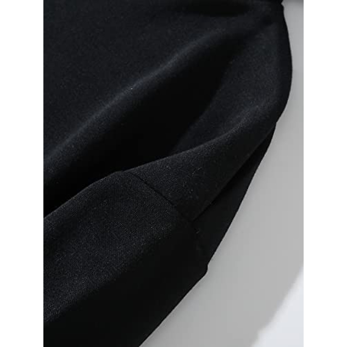 Floerns Men's Casual Drawstring Hoodie Long Sleeve Pullover Tops Sweatshirt Black L