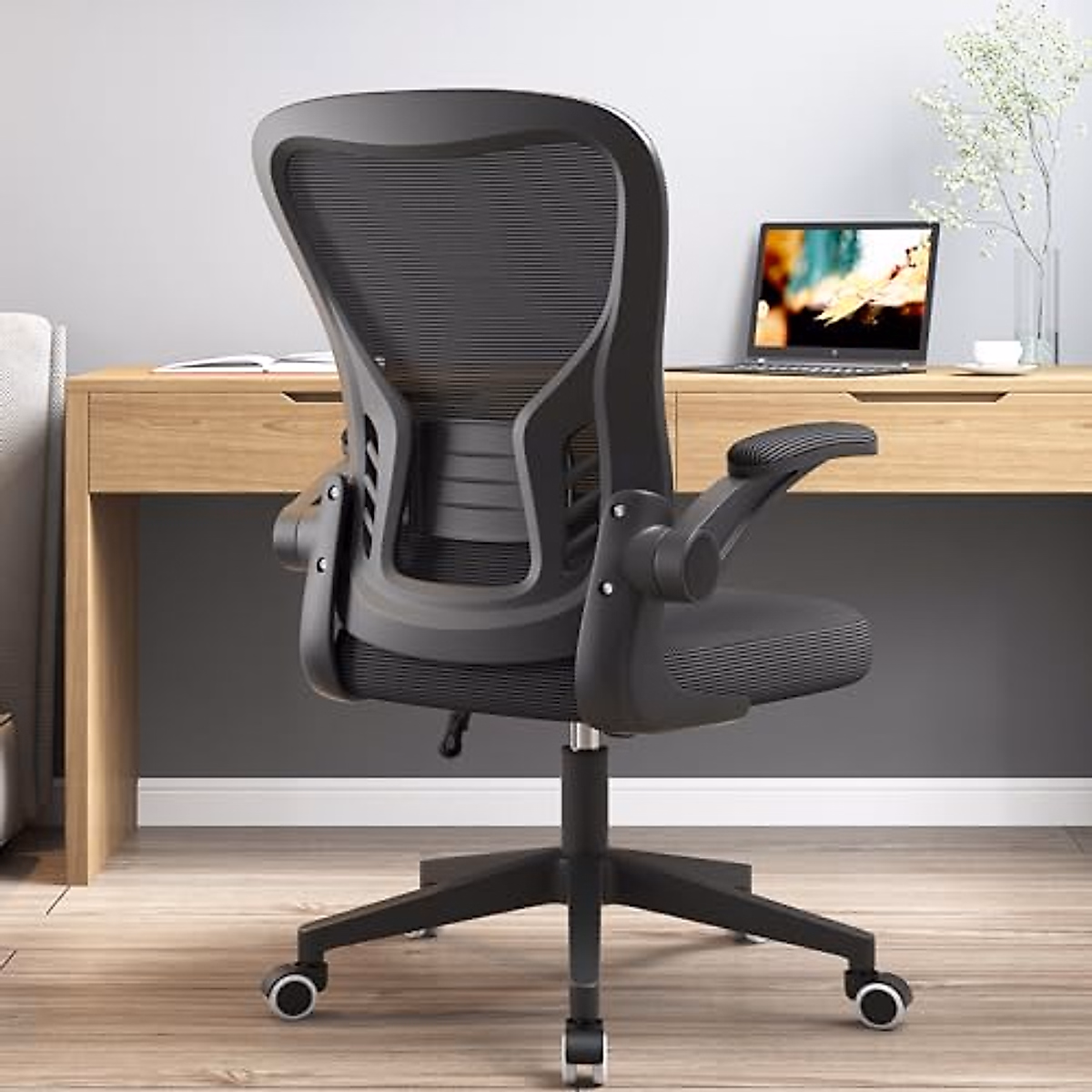 TJ HOMOFU Ergonomic Office Chair, Desk Chair，Home Office Swivel Task Chair with Adjustable Height, Lumbar Support and Backrest 90-120 Adjustable Computer Executive Desk Chair，Black