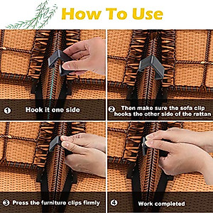 Krisler 18PC Outdoor Patio Furniture Clips Sectional Sofa Rattan Furniture Clamps Chair Fasteners Connect The Sectional or Module Outdoor Couch Patio Furniture